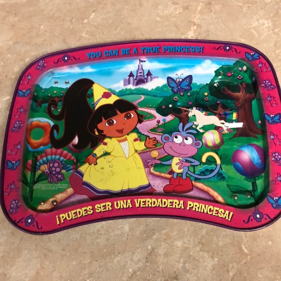Other | Vintage Dora The Explorer Metal Tv Tray Food Tray | Poshmark